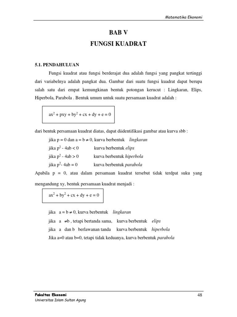 Fungsi Kuadrat | PDF