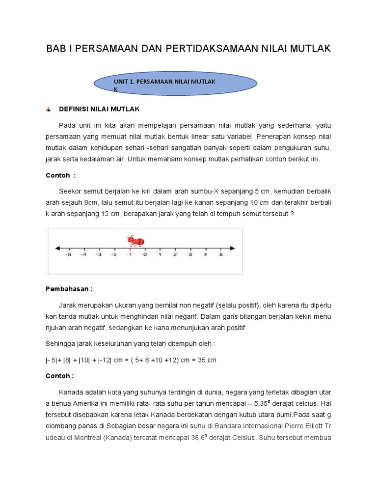 Nilai Mutlak dan Aplikasinya | PDF | Metode & Bahan Ajar | Sains & Matematika