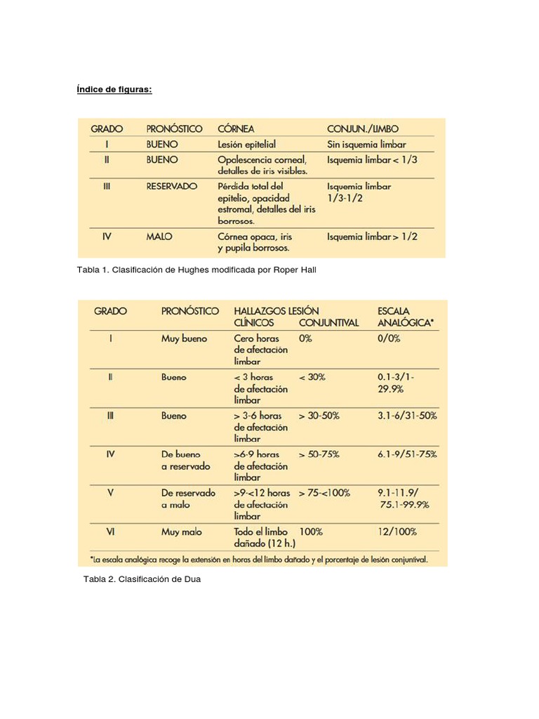 Clasificación Roper Hall y Dua | PDF