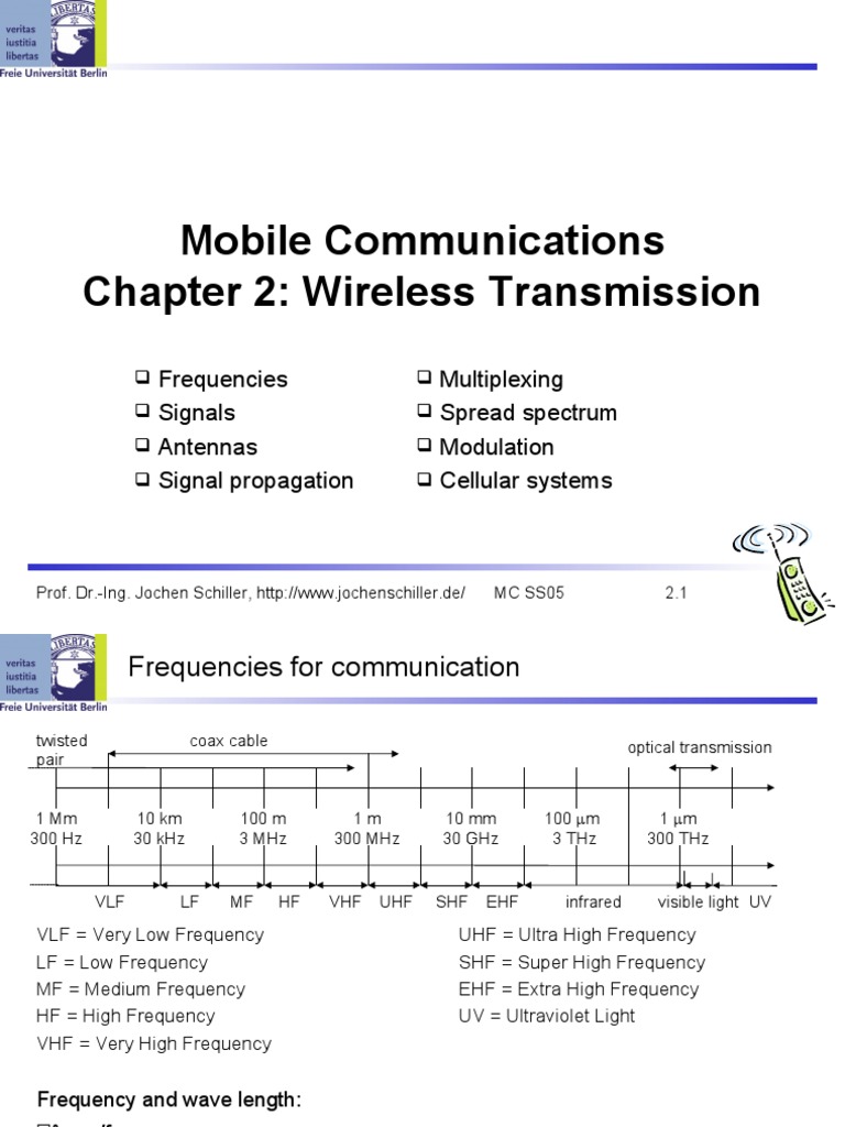 Wireless Transmission in Mobile Communications | PDF | Modulation ...