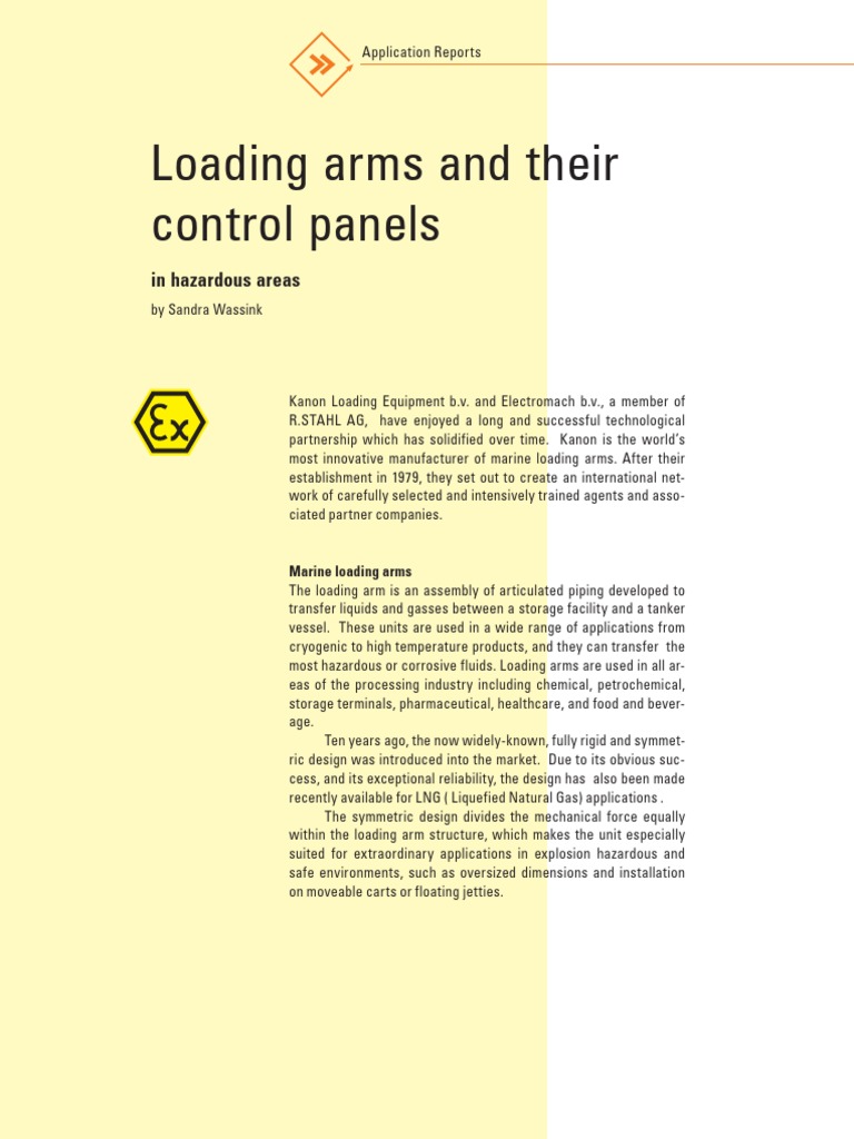 Loading Arms and Their Control Panels Brochure | PDF | Mechanical ...