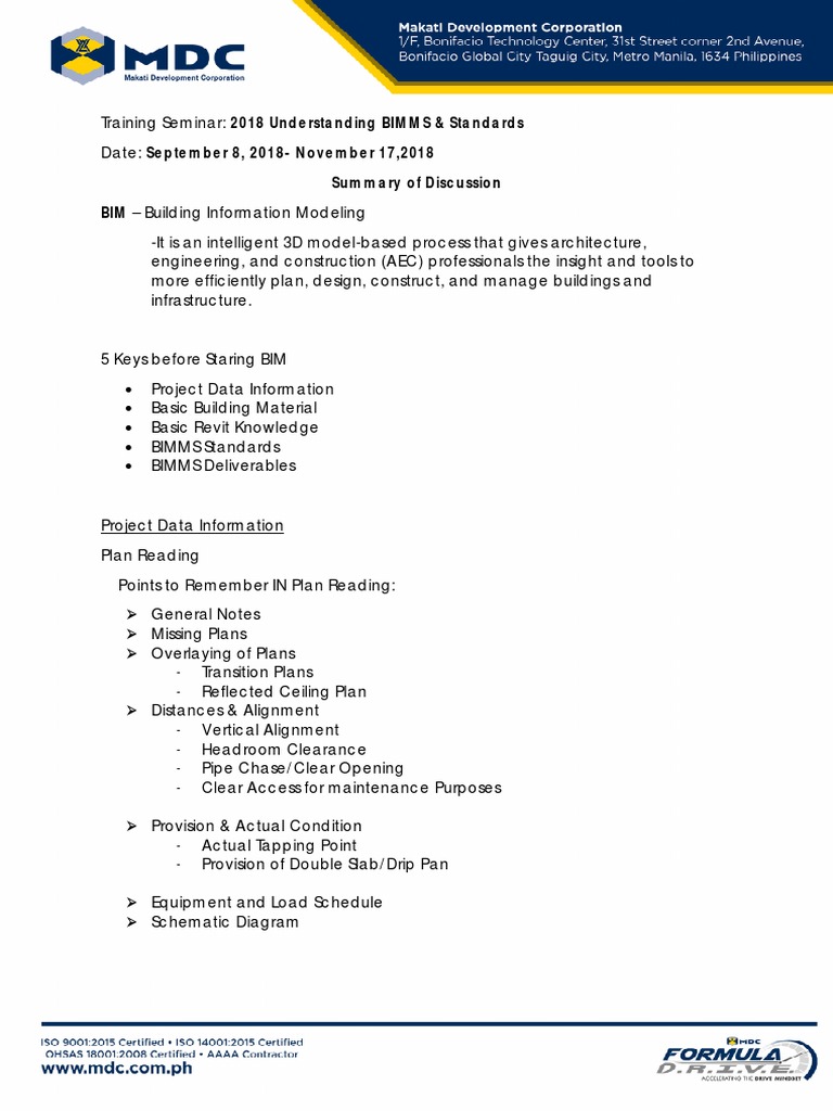 Understanding BIMMS & Standards | PDF | Wall | Foundation (Engineering)