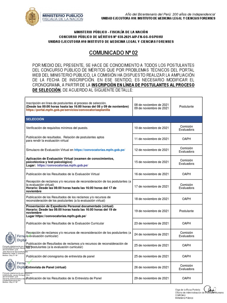 Ministerio Público Documentos Anexos 4 | PDF