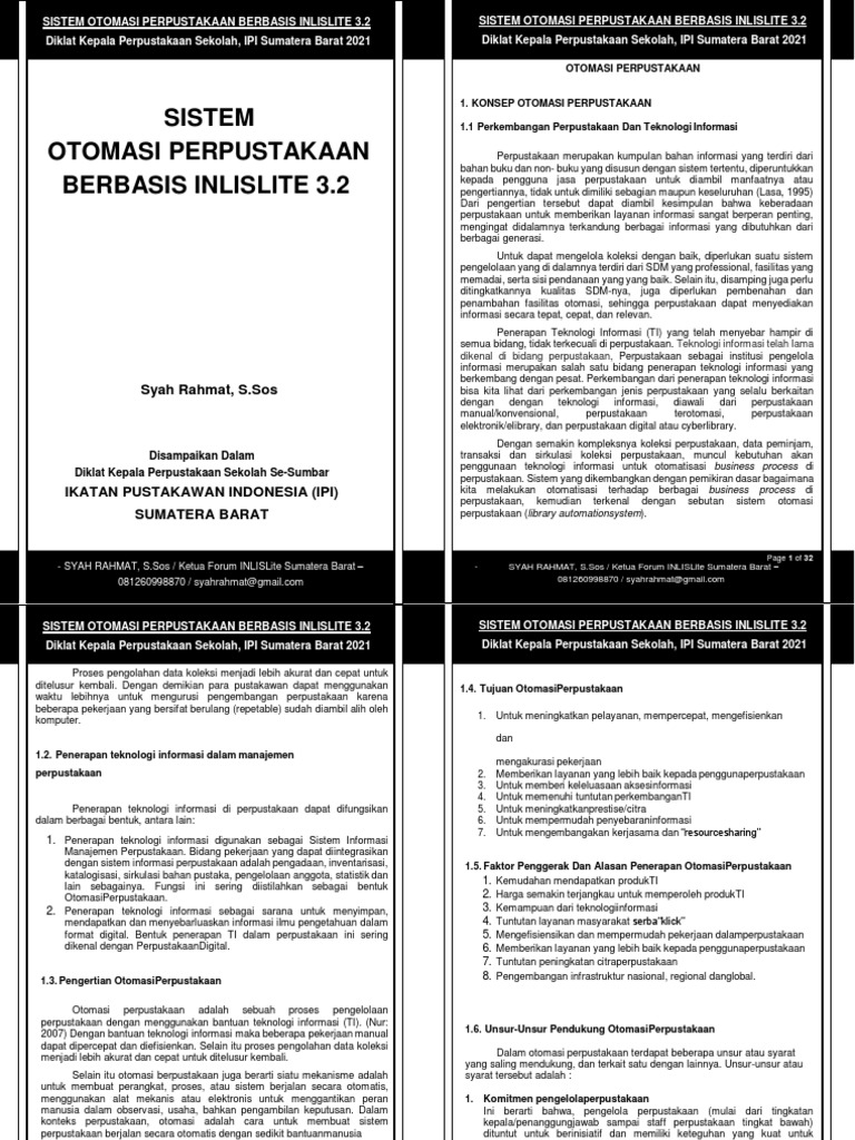 Panduan Penggunaan INLISLite | PDF