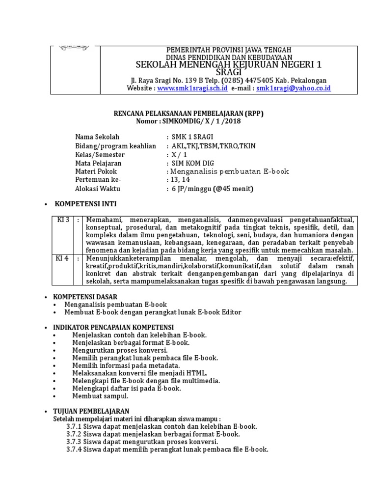 F Pro WKS 1 3 ''RPP KD 7 Sim Kom Dig Pertemuan 15, 16'' | PDF