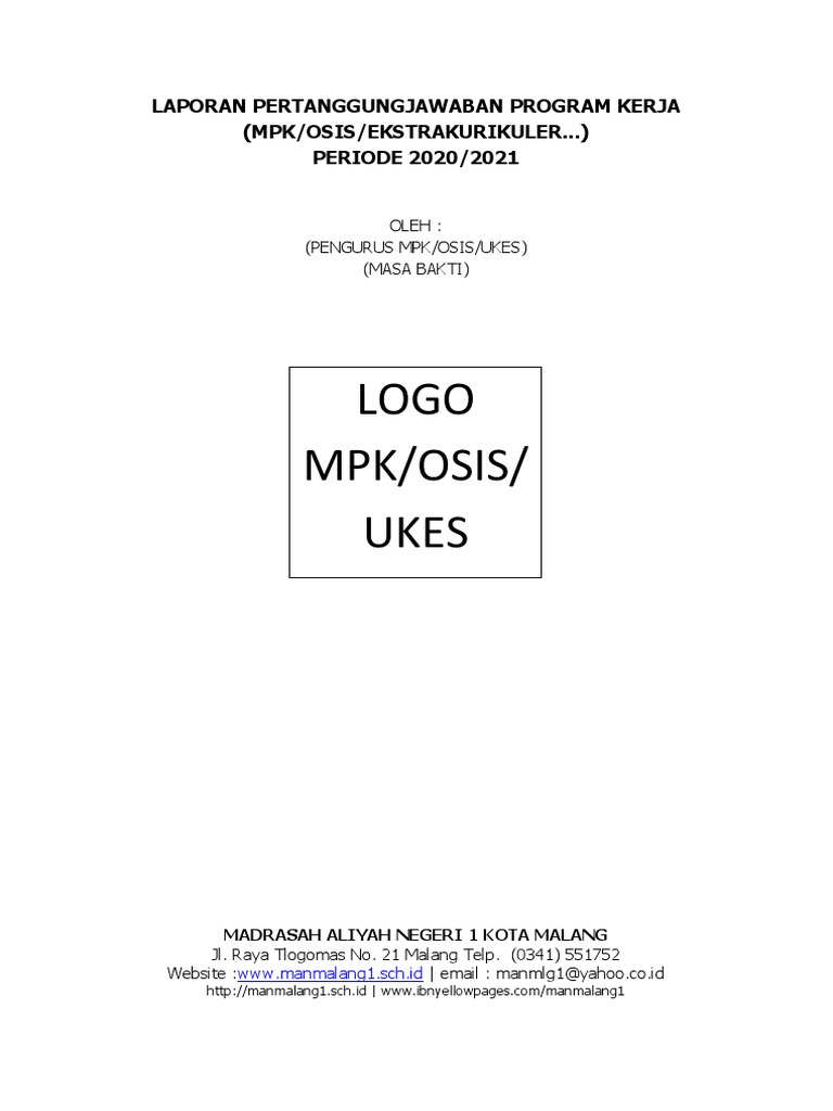 Logo Mpk/Osis/ Ukes: Laporan Pertanggungjawaban Program Kerja (Mpk/Osis ...