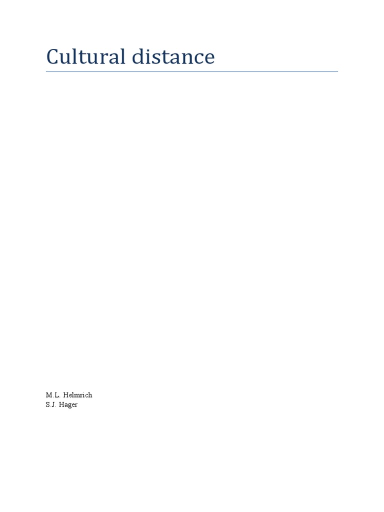 Cultural Distance Assignment | PDF | Mean | Variance