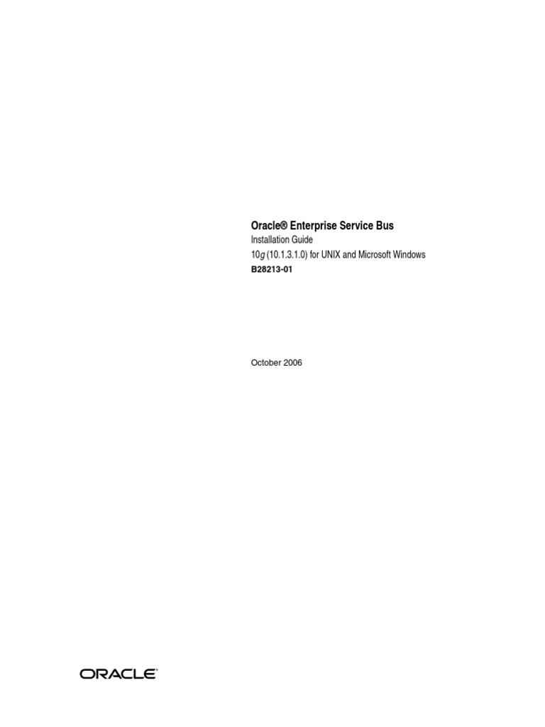 Oracle Service Bus Installation | PDF | Oracle Database | Proxy Server