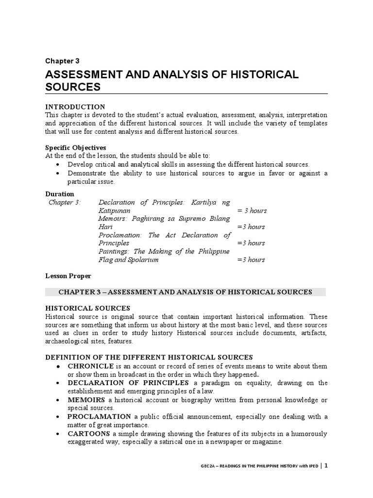 Chapter 3 RPH | PDF | Primary Sources | Philippines