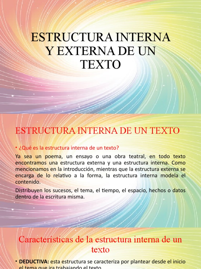 Estructura Interna y Externa de Un Texto | Descargar gratis PDF | Ensayos