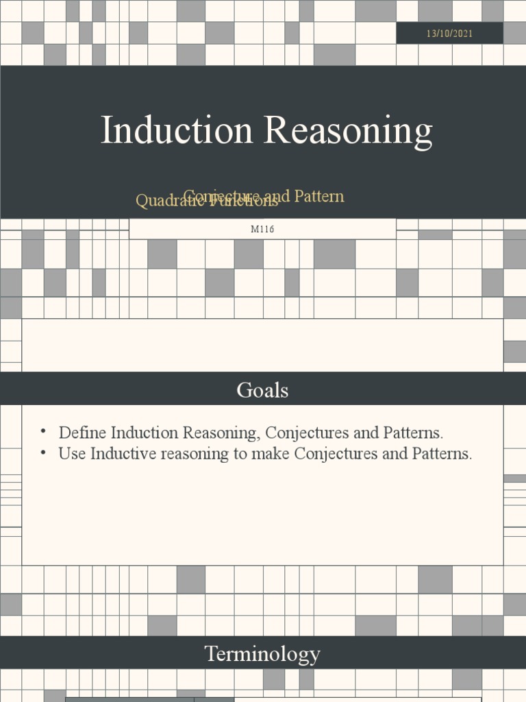 Math Subject For High School Induction Reasoning: Quadratic Functions ...