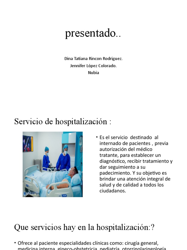 Hospitalizacion 1 | Descargar gratis PDF | Hospital | Enfermería