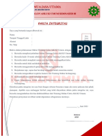 Contoh Pakta Integritas Karyawan | PDF