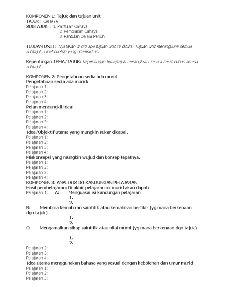 Contoh RPH Lengkap | PDF