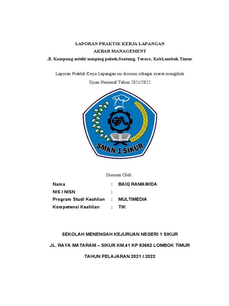 Laporan PKL di Akbar Management | PDF
