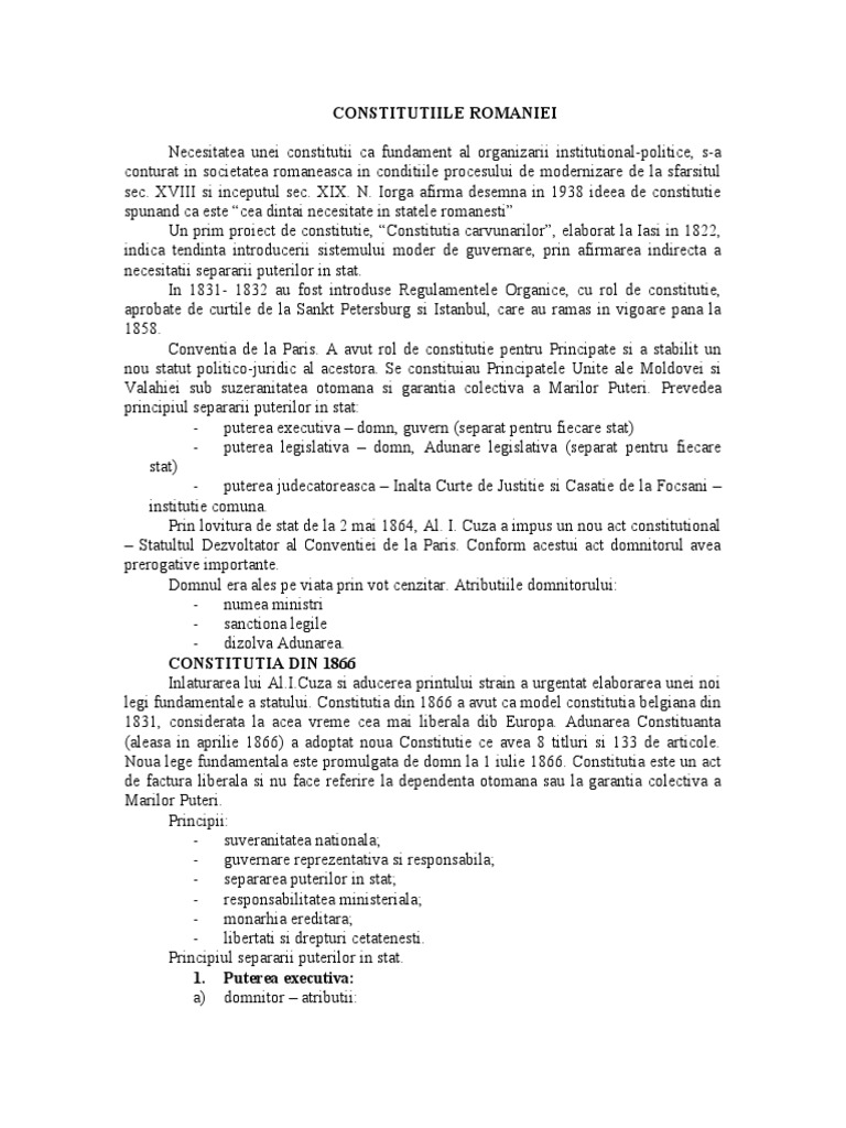 Constitutiile Romaniei | PDF