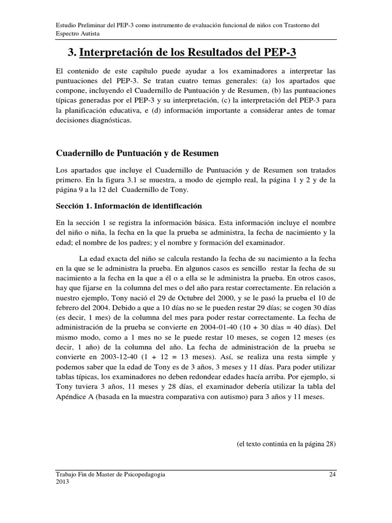 Pep 3 Manual Spanish-Tony | PDF | Espectro autista | Cuantil