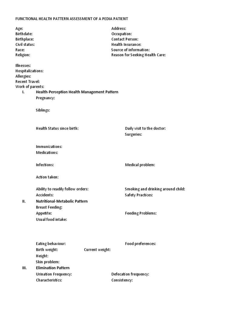 I. Health-Perception Health Management Pattern | PDF | Stress (Biology ...