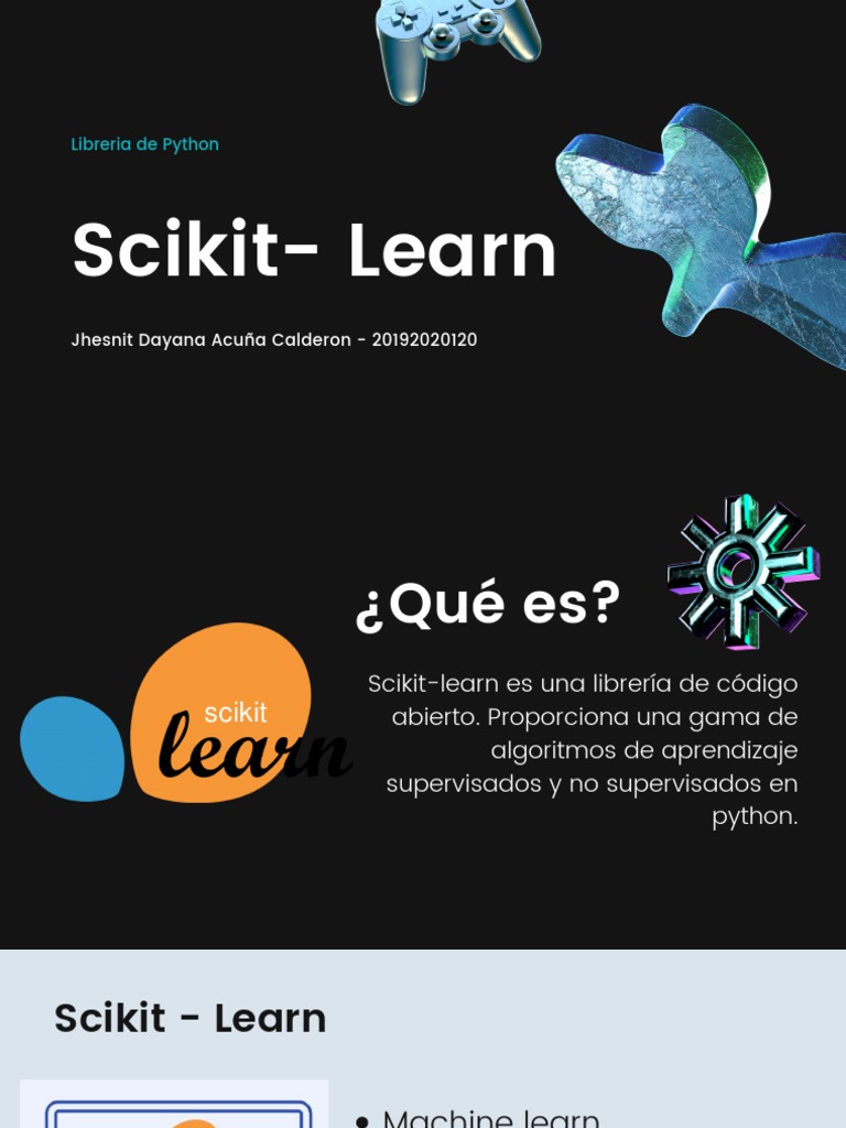 Presentacion Scikit Learn Pdf Aprendizaje Automático Aprendizaje 