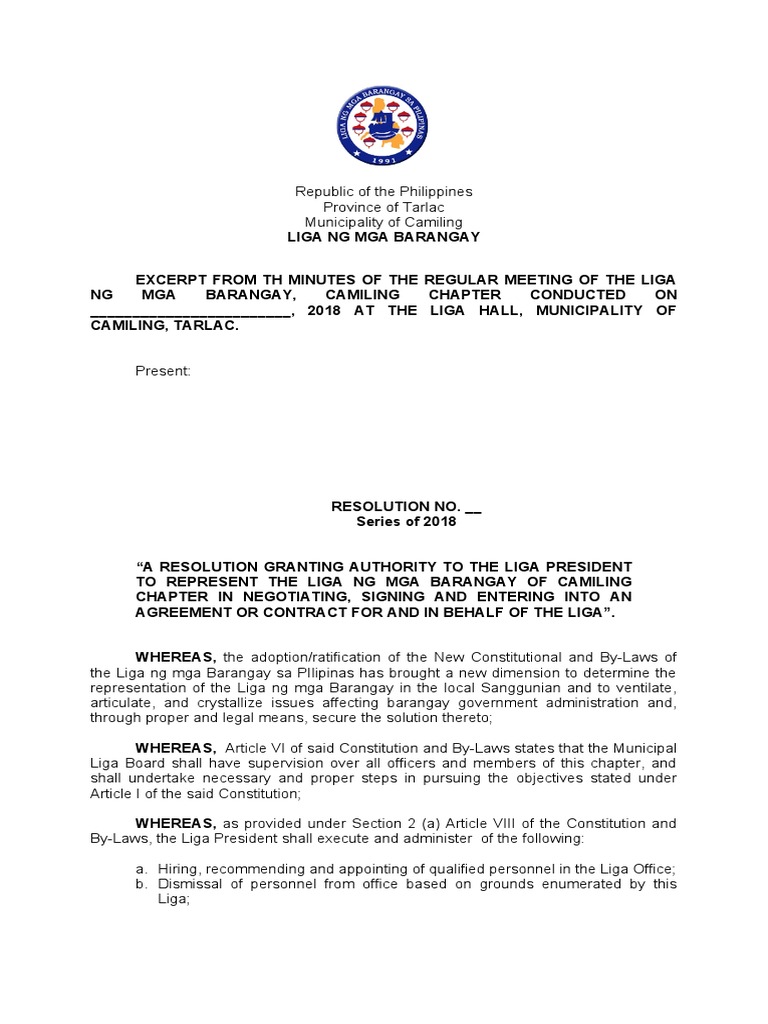 Resolution C | PDF | Ratification | Legal Documents