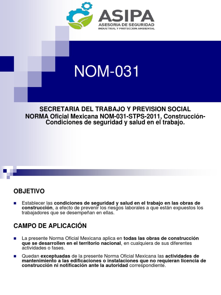 Nom 031 Stps | PDF | Soldadura | Construcción
