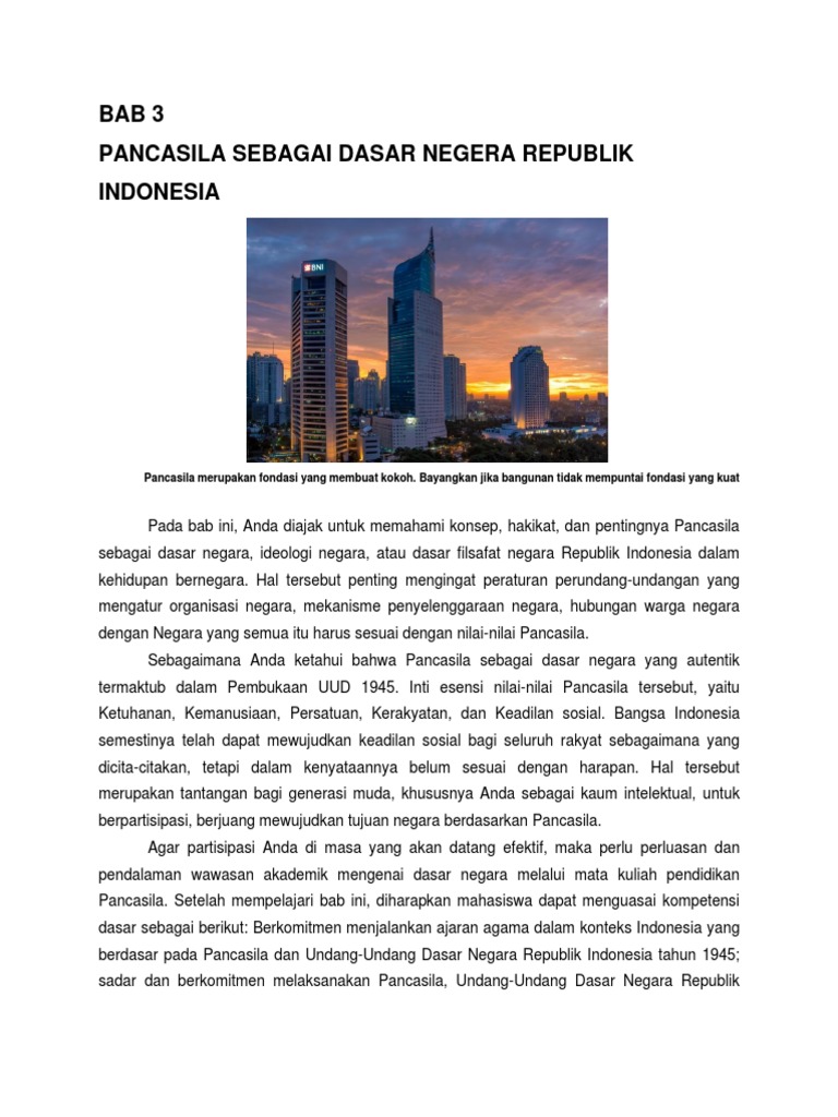 3 Pancasila Sebagai Dasar Negera Ri | PDF
