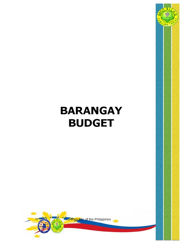 Barangay Budget: Republic of The Philippines | PDF | Government | Economies