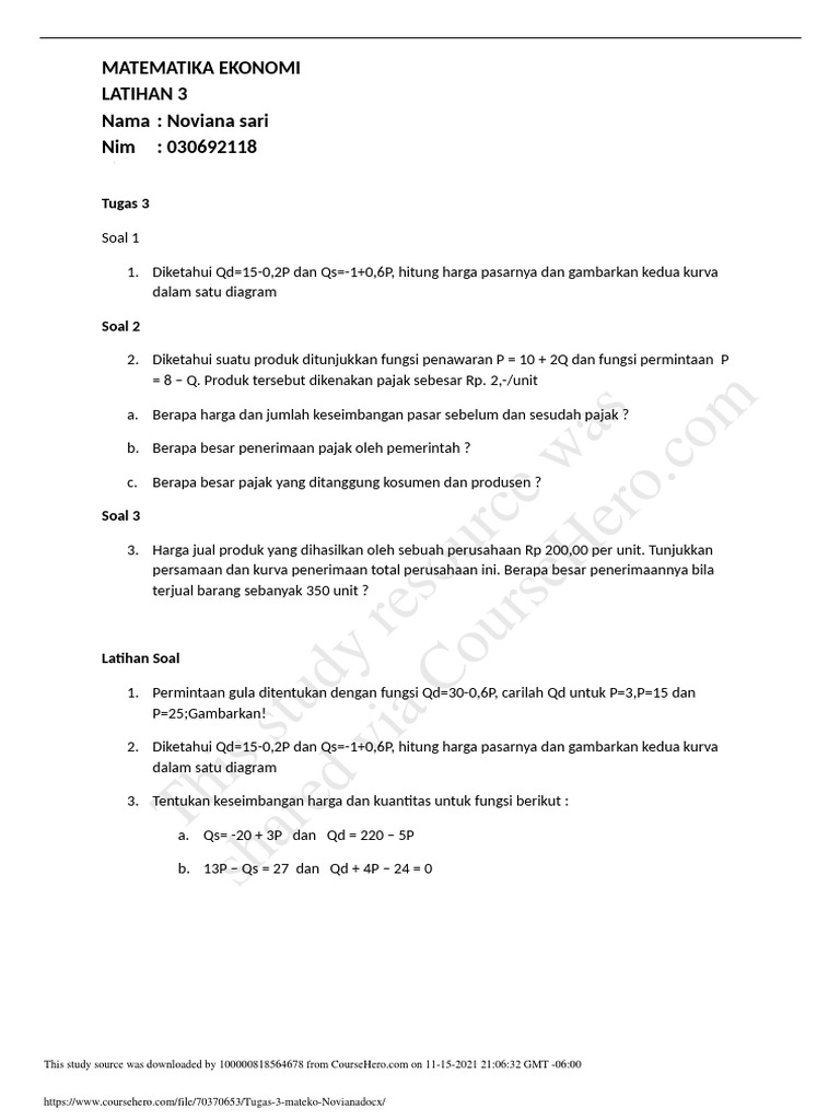 Tugas 3 Mateko Noviana | PDF