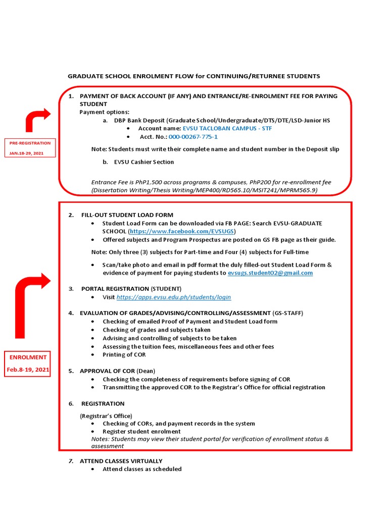 GS ENROLLMENT FLOW For STUDENTS | PDF | Thesis