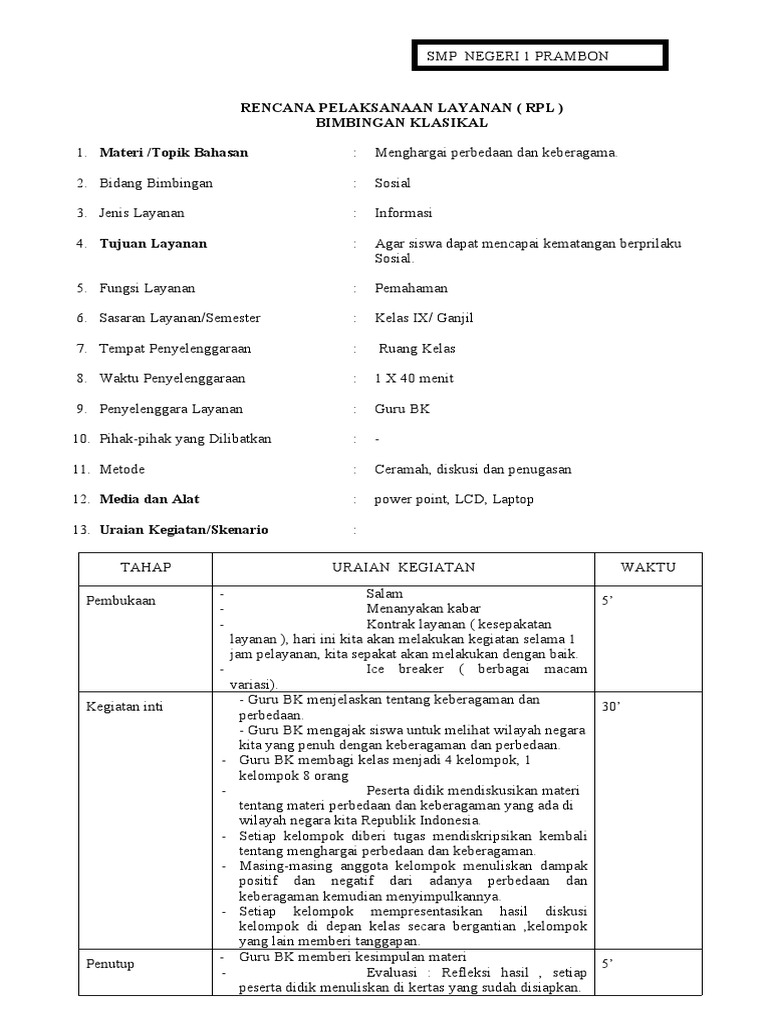 RPL Klasikal Kelas 9 | PDF