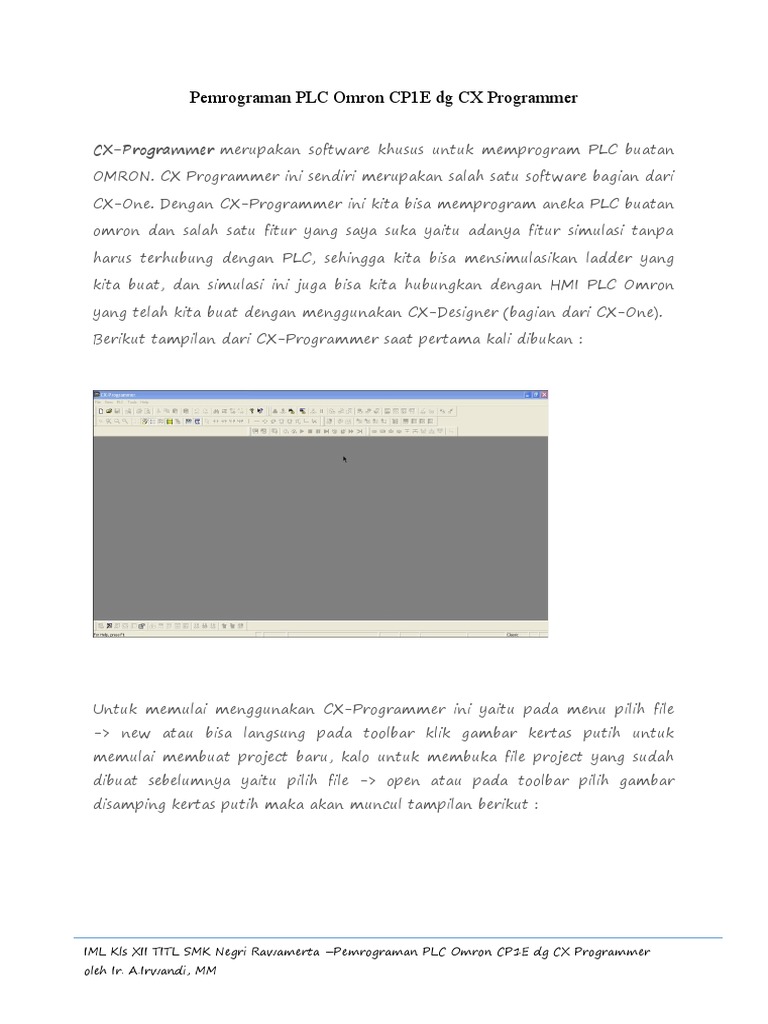 Pemrograman PLC Omron dengan CX-Programmer | PDF | Komputer