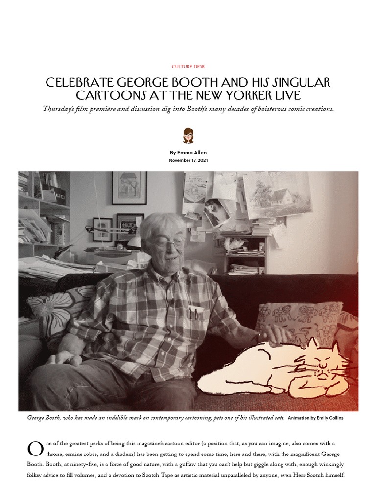 Celebrate George Booth and His Singular Cartoons at The New Yorker Live ...