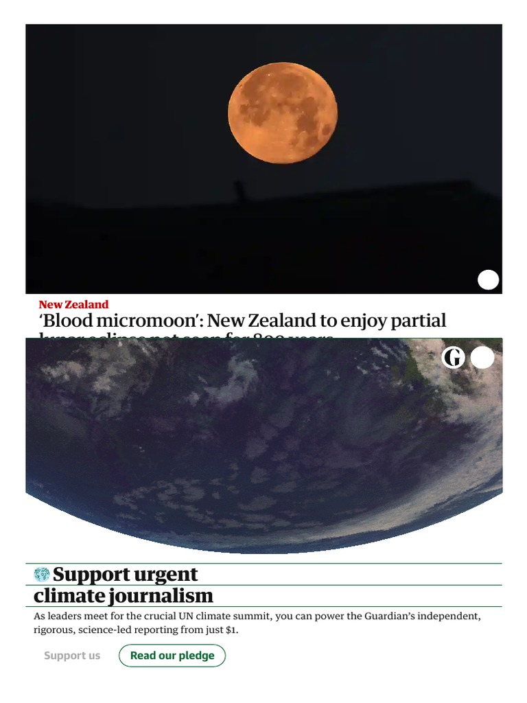 Blood Micromoon' - New Zealand To Enjoy Partial Lunar Eclipse Not Seen ...