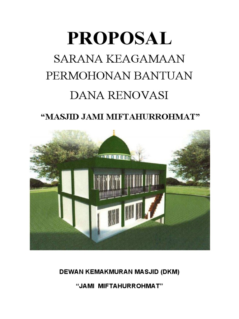 PROPOSAL Masjid MIFTAHUL ROHMAN | PDF