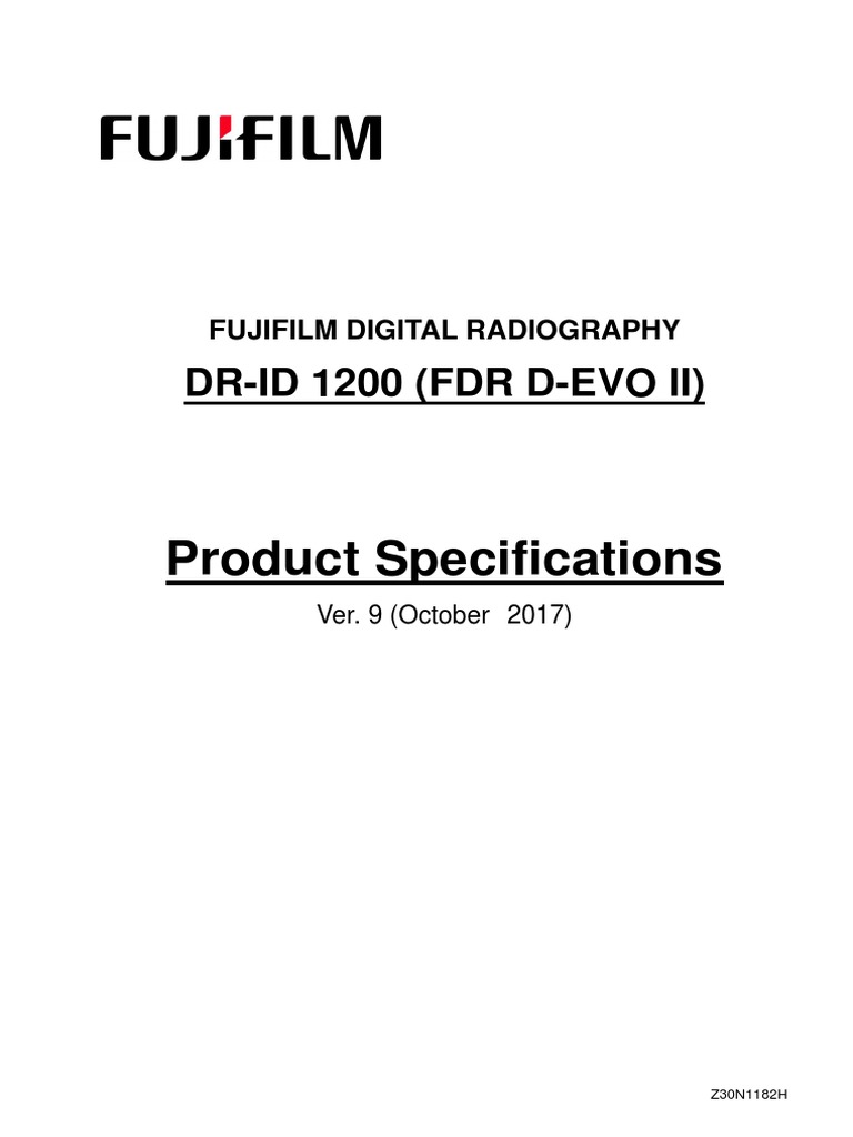 Product Specifications: Dr-Id 1200 (FDR D-Evo Ii) | PDF | Wireless ...