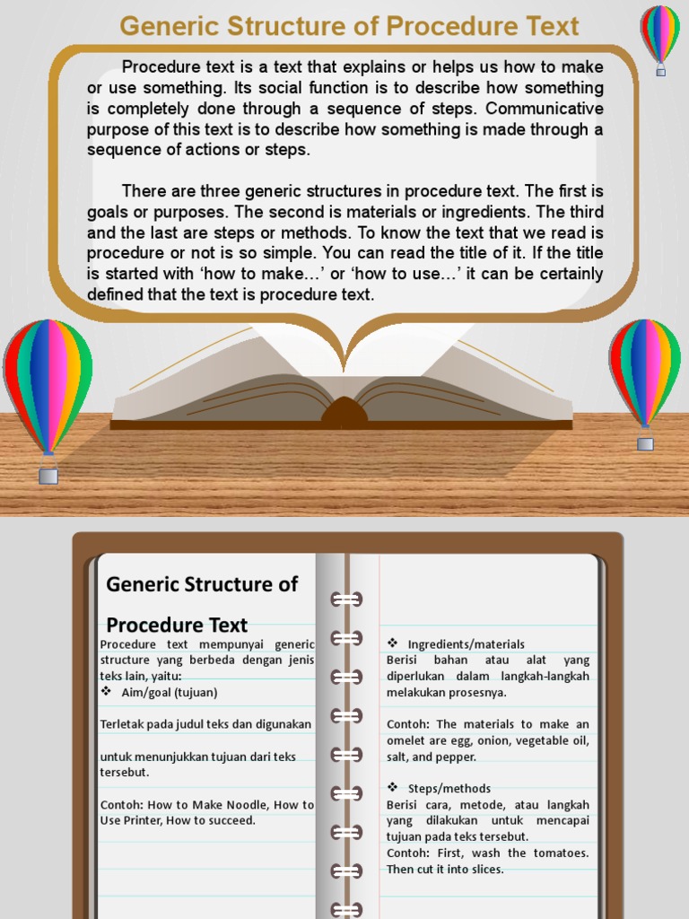 Materi Writing Procedure Text | PDF | Semantic Units | Linguistic Typology