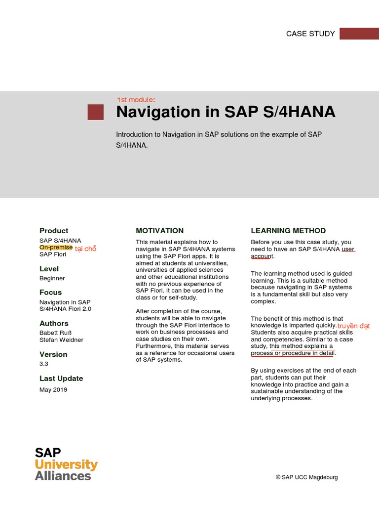 Navigation in SAP S/4HANA: 1st Module | PDF | Mobile App | Microsoft Excel