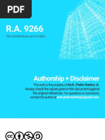 Ra 9266 Summary | PDF | Licensure | Architect