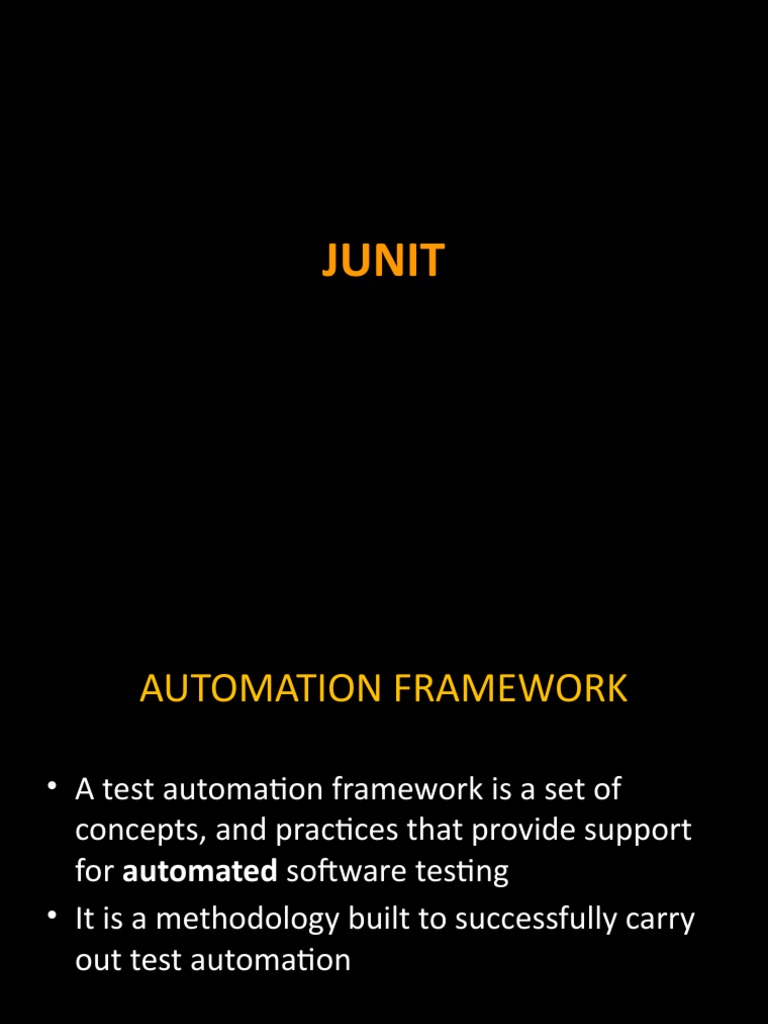 JUnit Automation Framework Guide | PDF | Unit Testing | Software Testing