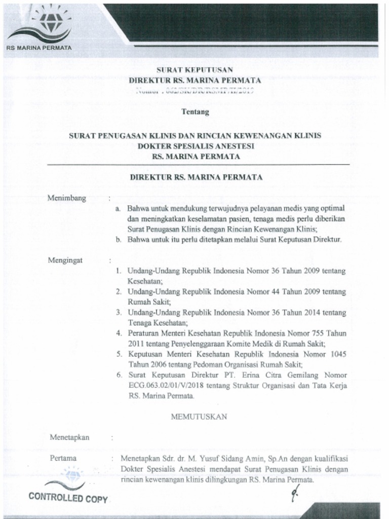 Revisi - SPK Dan RKK Dokter Spesialis Anestesi | PDF