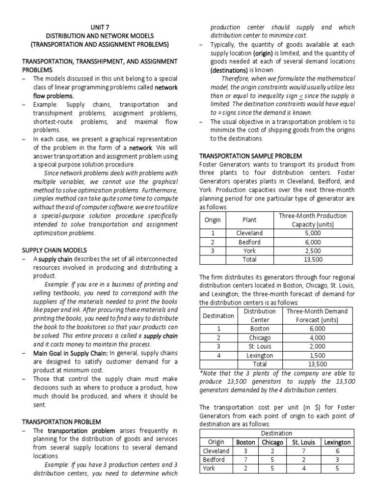 Management Science Unit 7 | PDF | Linear Programming | Mathematical Optimization