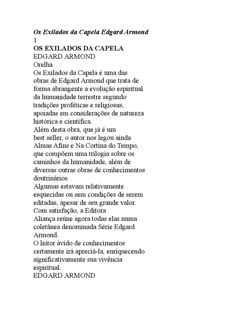 Edgard Armond Exilados de Capela | PDF | Logotipos | Humano
