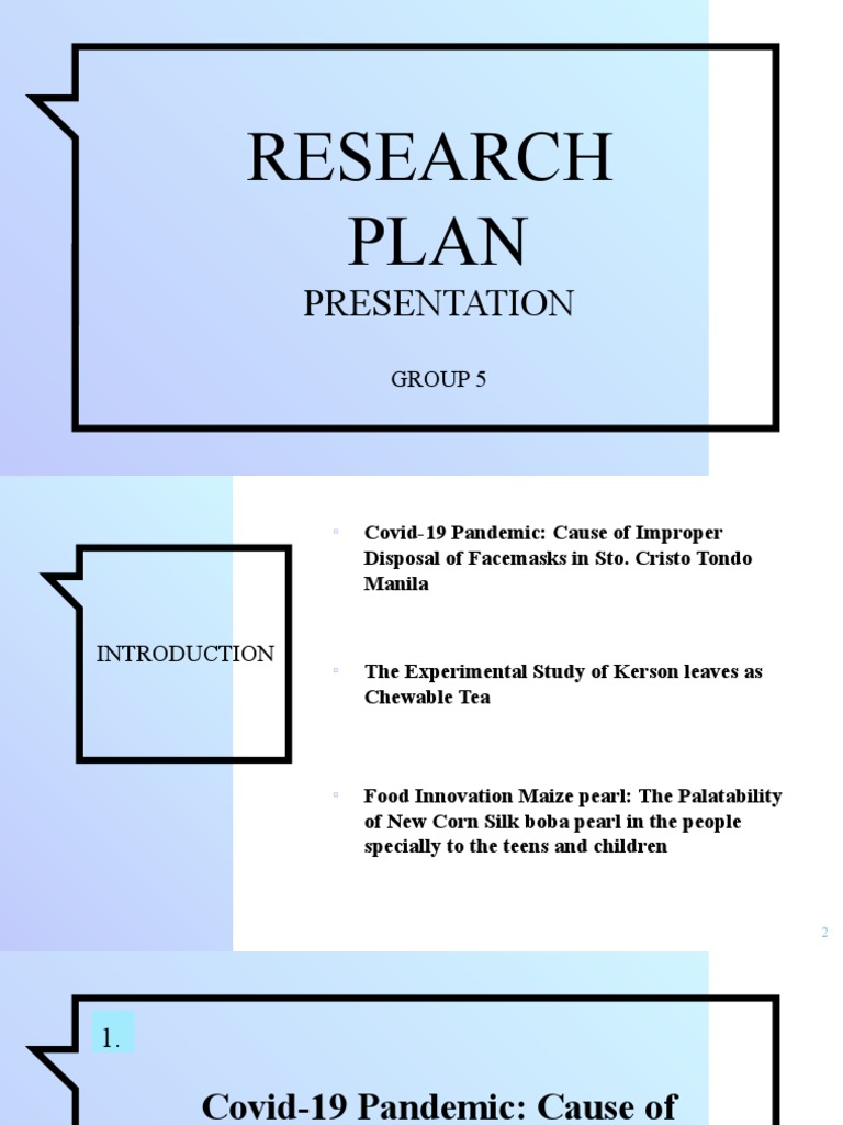 Research Plan: Presentation | PDF | Food And Drink | Nutrition