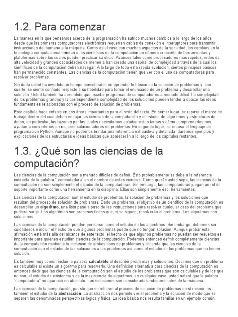Solución De Problemas Con Algoritmos Y Estructuras De Datos Usando Python Pdf Algoritmos