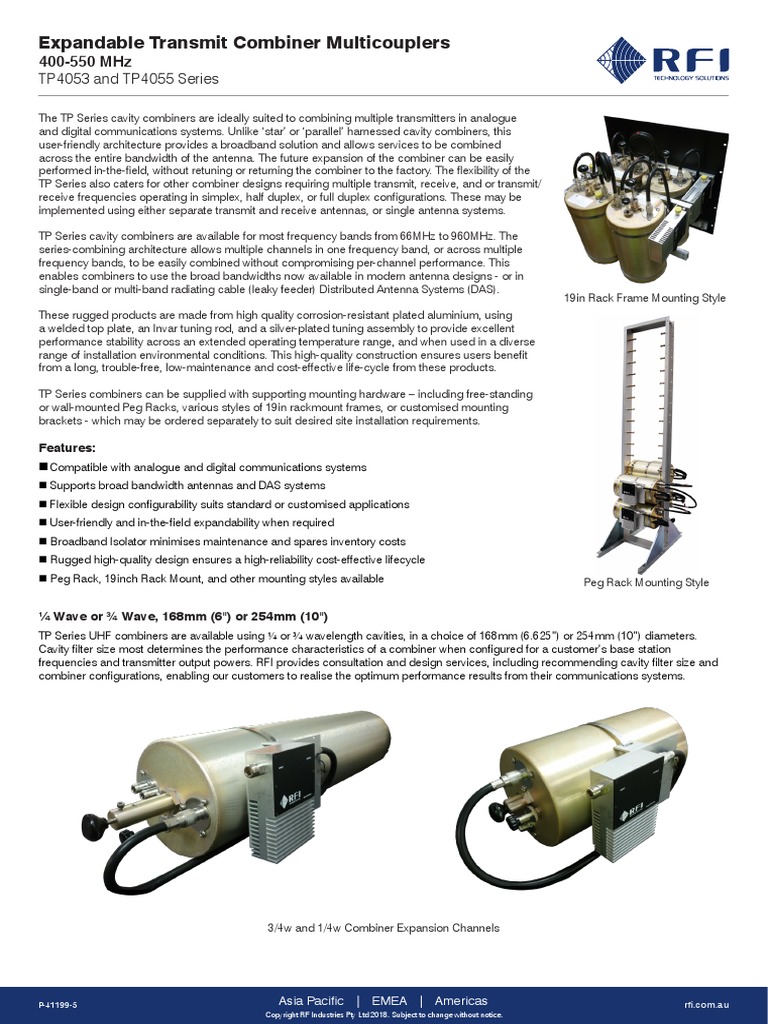 Id - TP4055-1612-BI - 1 Expandable Series Combiner Multicouplers ...
