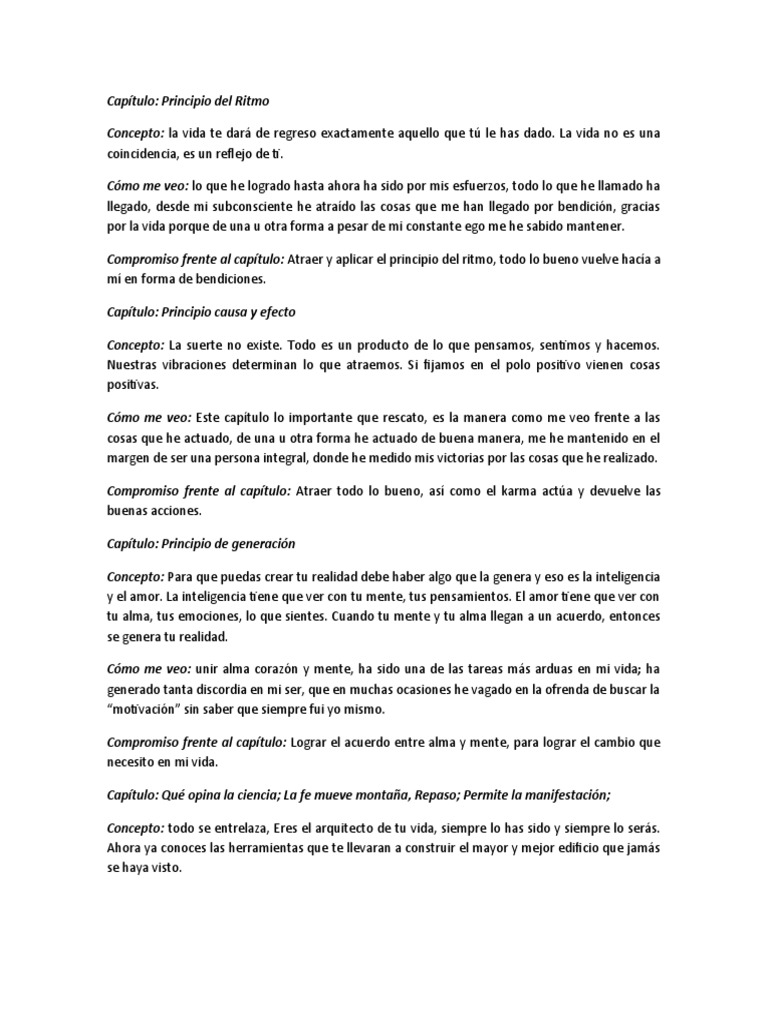 Principios de Ritmo y Generación | PDF | Amor | Alma
