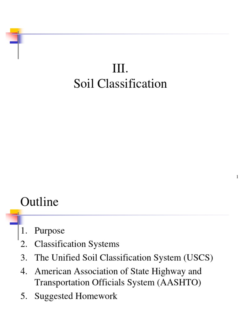 Soil Classification Systems and the Unified Soil Classification System ...