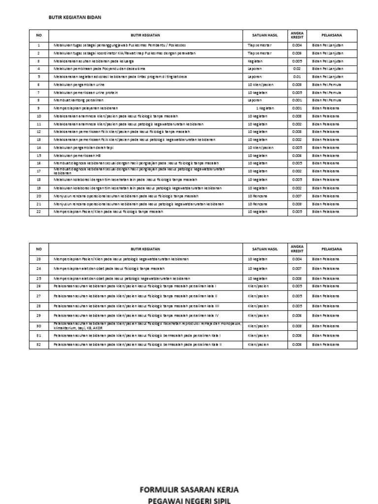 SKP Bidan Pelaksana | PDF