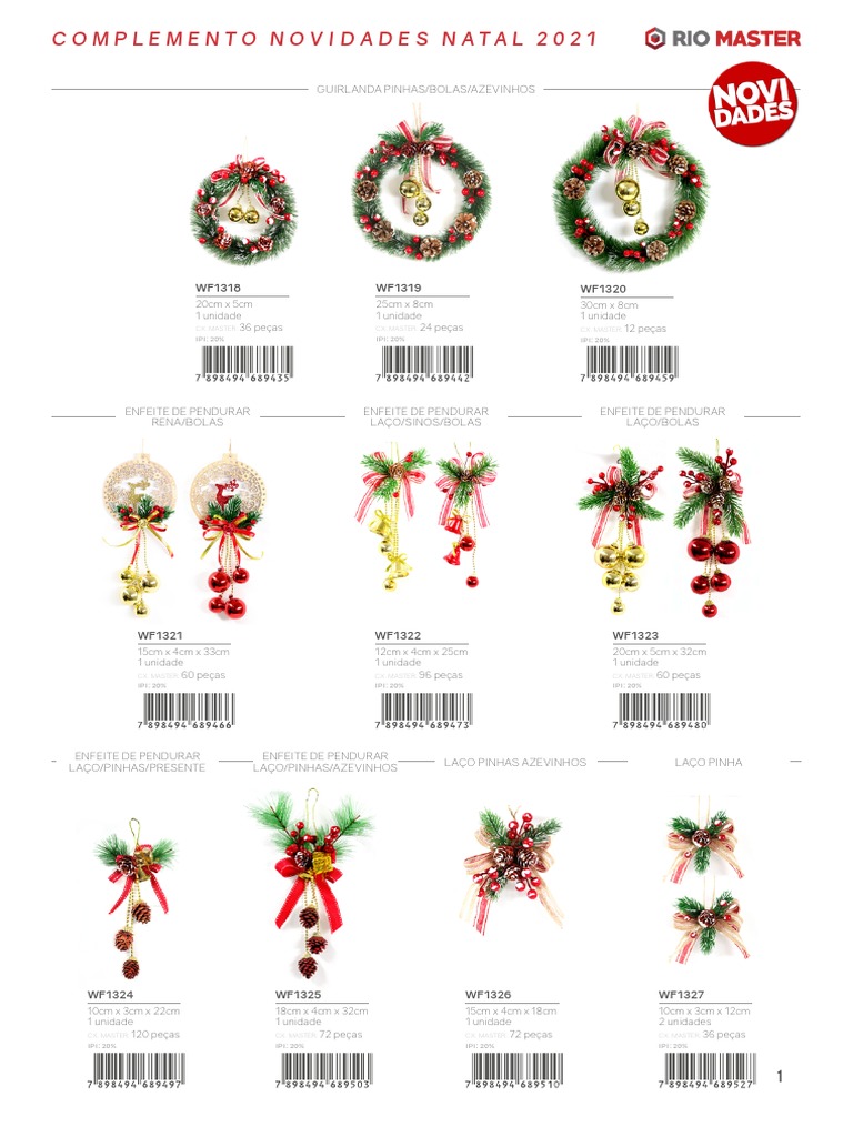 Complemento de itens decorativos para o Natal de 2021 | PDF