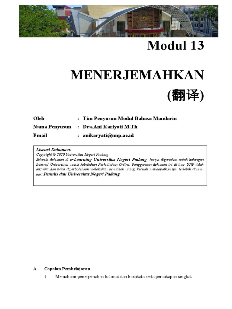Modul 13 | PDF | Kajian Bahasa Asing